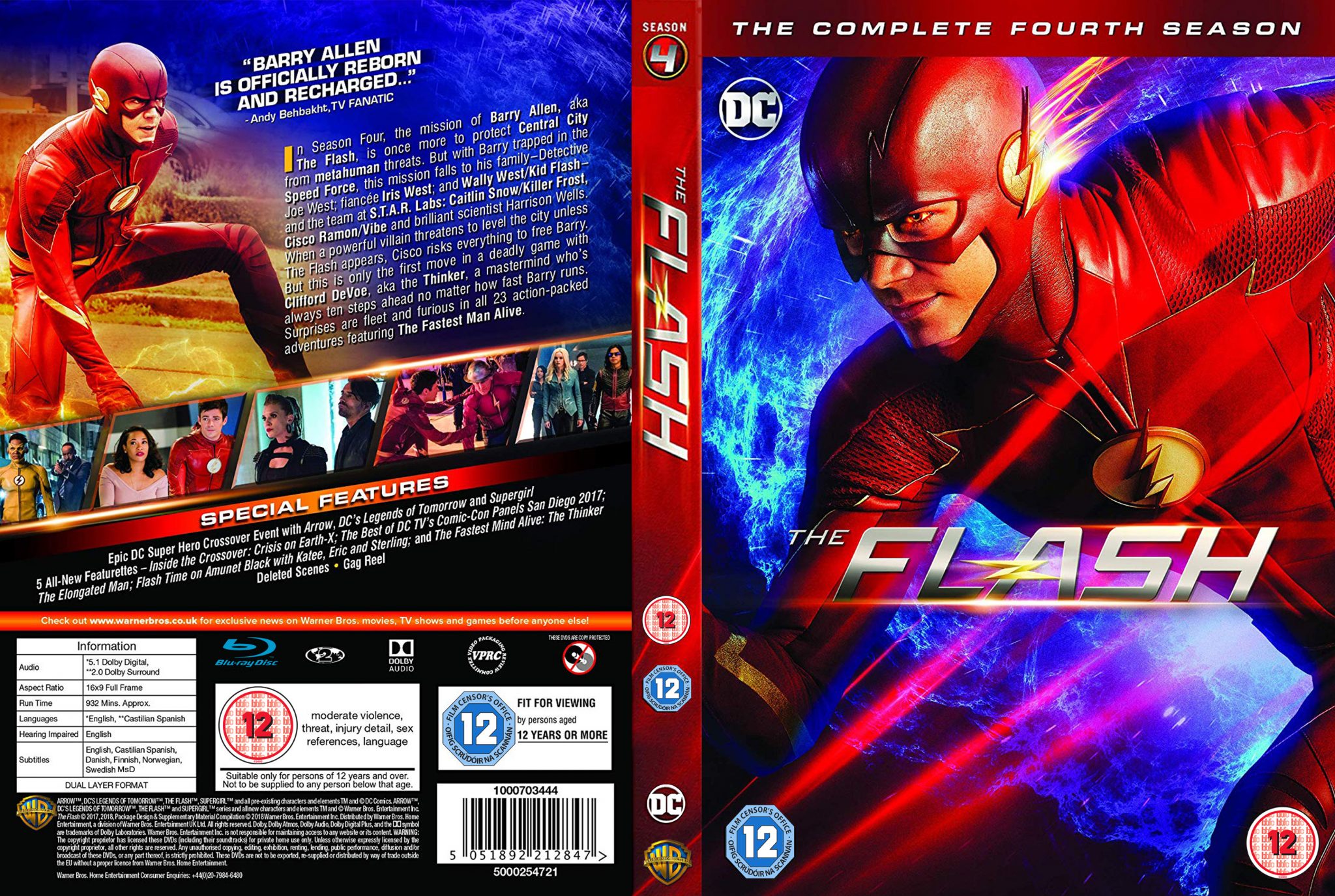 The Flash Complete 4th Season Region Free BLU-RAY - SKNMART